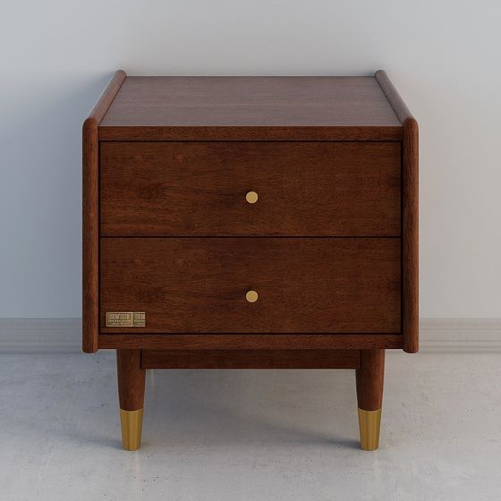 Retro Nightstand 3D model for Modern Home Design