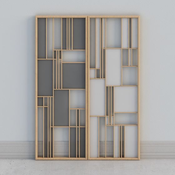 Abstract Geometric Room Divider 3D model