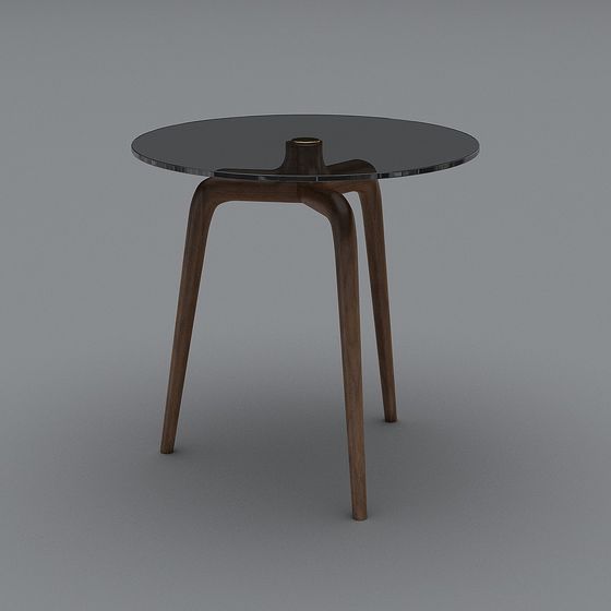 Elegant Low-Poly Round Table 3D model for Modern Spaces