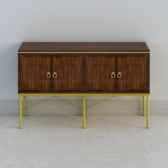 Vintage Style Storage Cabinet 3D model for Modern Homes