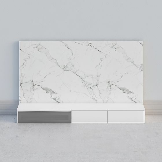 Marble TV Cabinet 3D model for Modern Design