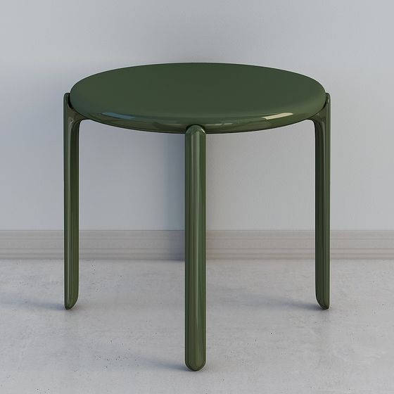 Forest Green Round Table 3D model for Contemporary Spaces