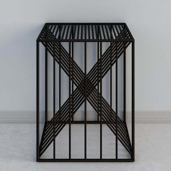 X Frame Side Table 3D model