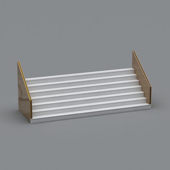 Elegant Low-Poly Staircase 3D model