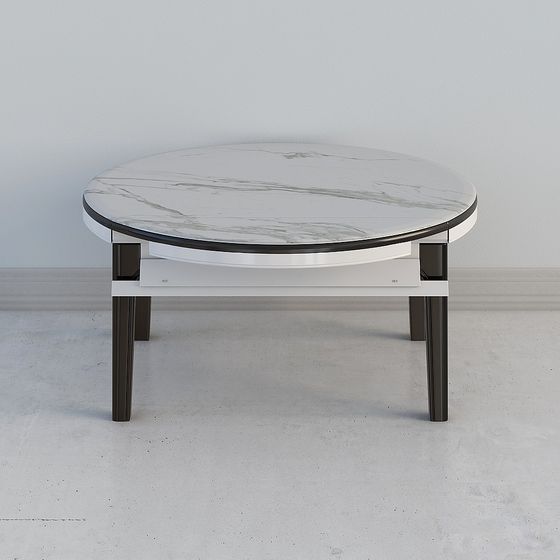 Stylish Low-Poly Round Table 3D model