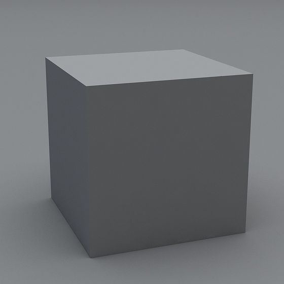 High-Detail Low-Poly Gray Cube 3D model