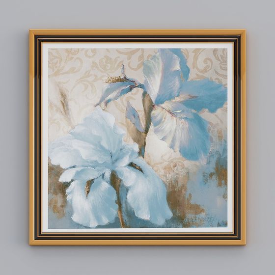 Blue Iris Painting Framework 3D model