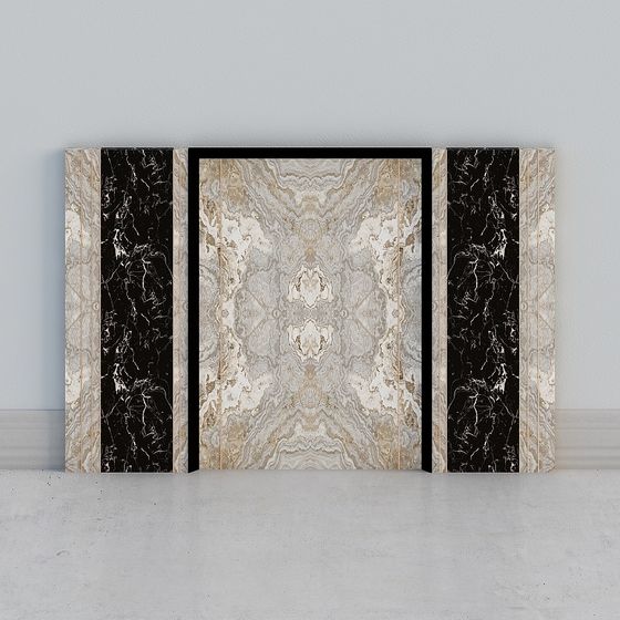 Symmetry Marble Panel 3D Model – Polished Stone Texture