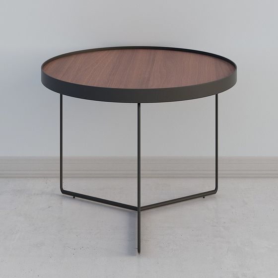 Low-Poly Round Table 3D model