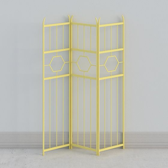 Stylish Geometric Partition Screen 3D model