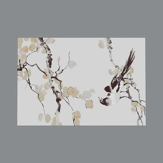 Ink & Bird 3D Model - Traditional Meets Modern