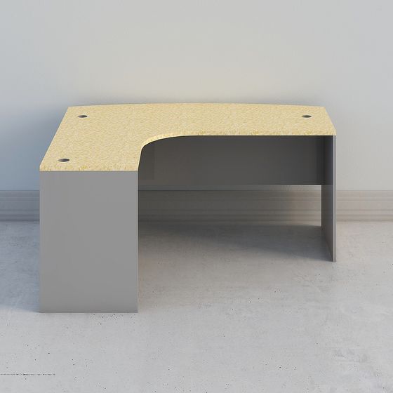 Curved Office Desk 3D model for Creative Projects