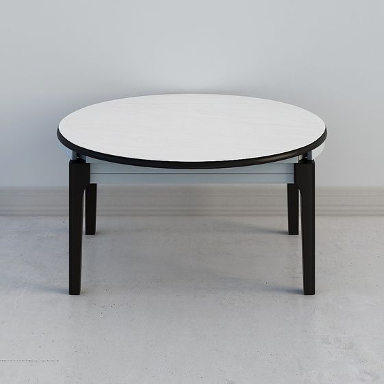 Elegant Low-Poly Round Table 3D model