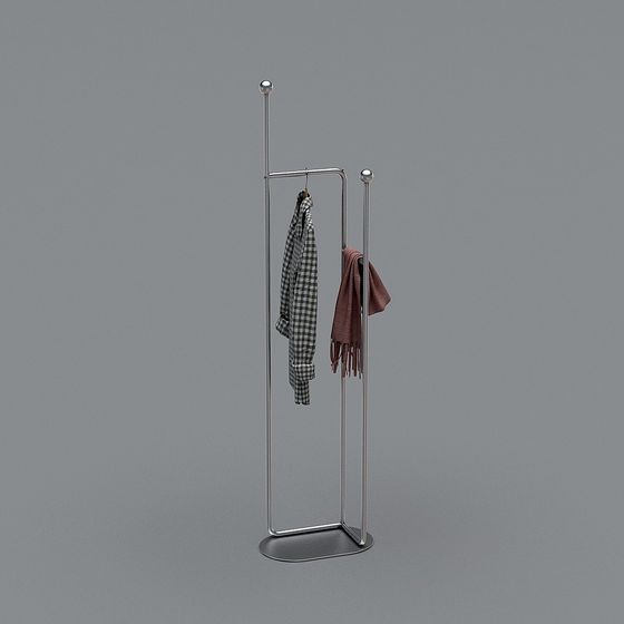 Elegant Low-Poly Hanger 3D model