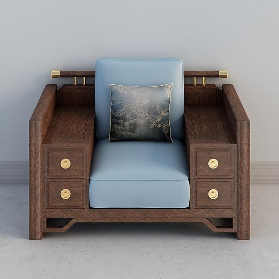 Elegant Traditional-Modern Fusion Armchair 3D model