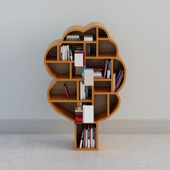 Cloud-Shaped Bookshelf 3D model for Modern Interiors