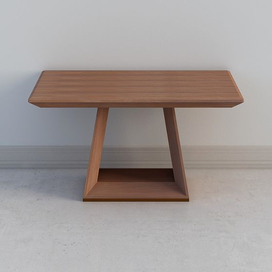 Z-Shaped Wooden Table 3D Model