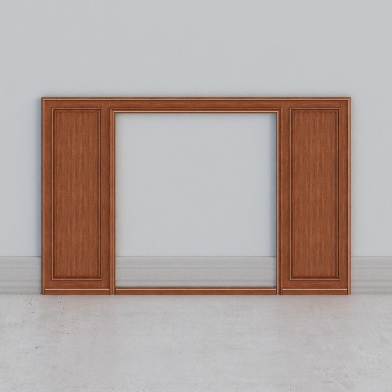 Wooden Panel Door 3D model