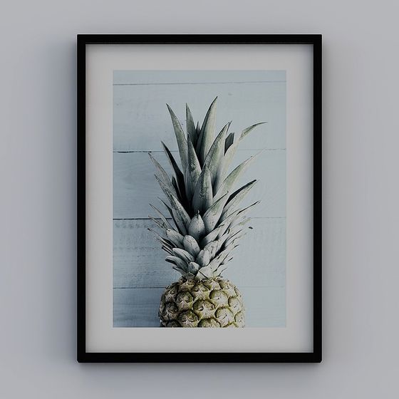 Stylish Low-Poly Pineapple 3D model for Creative Projects