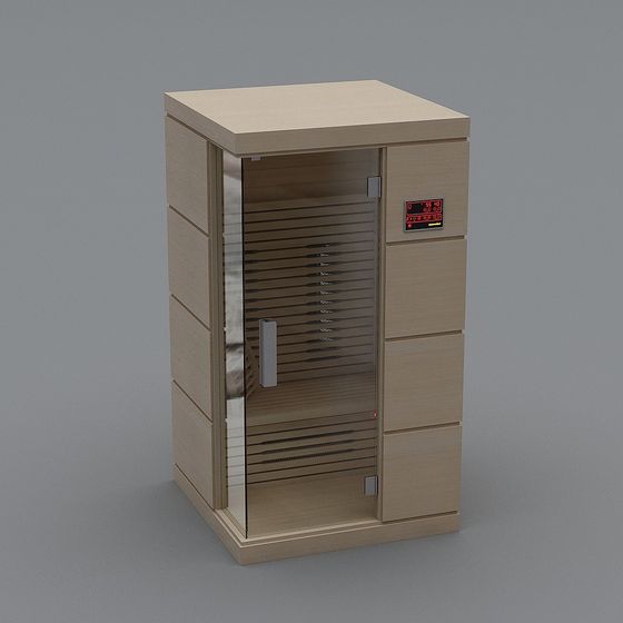 Compact Sauna Room 3D Model