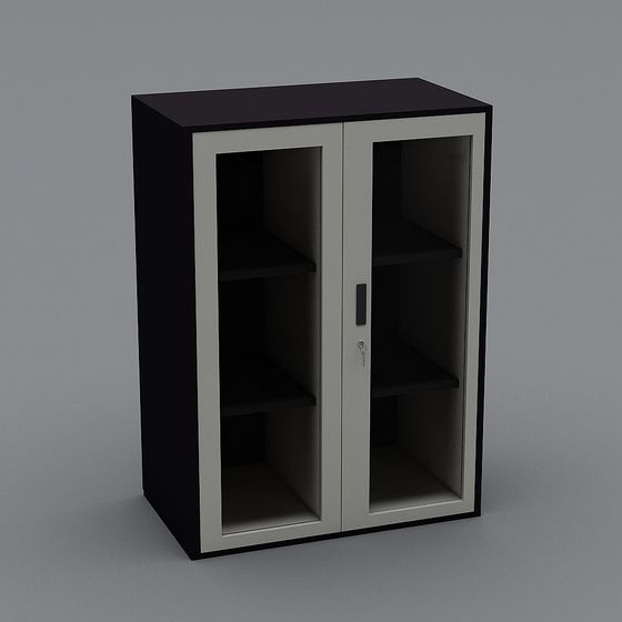 Modern Low-Poly Storage Cabinet 3D model