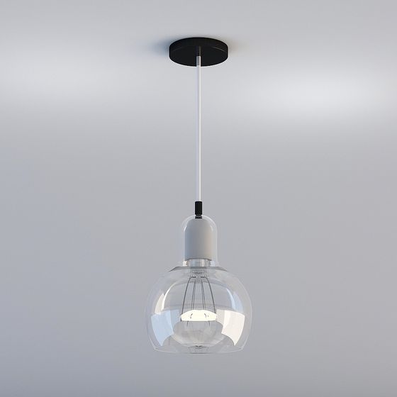 Stylish Low-Poly Pendant Light 3D model