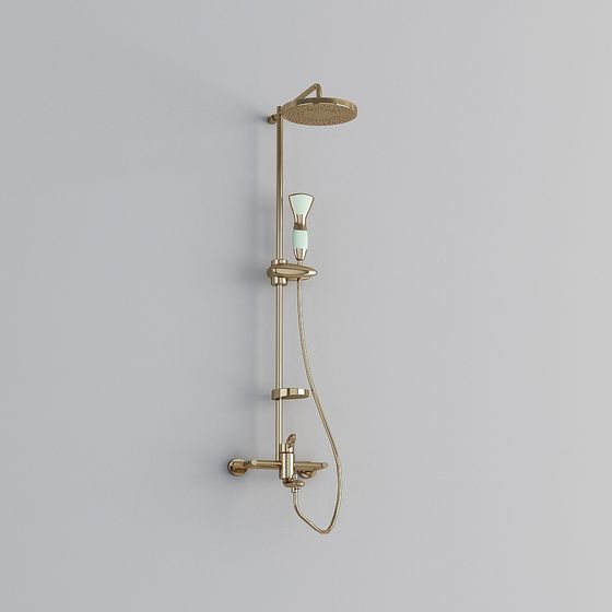 Elegant Golden Shower System 3D model