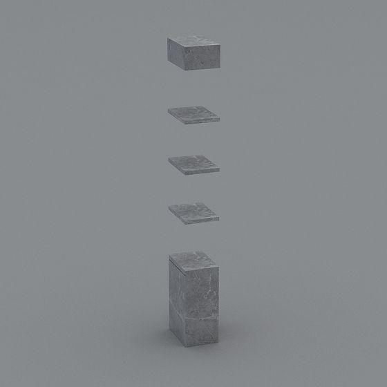 High-Detail Low-Poly Stone Pillar 3D model