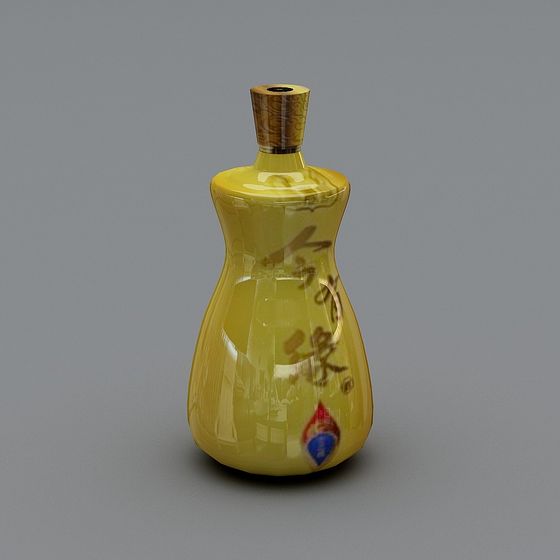 Futuristic Low-Poly Bottle 3D model