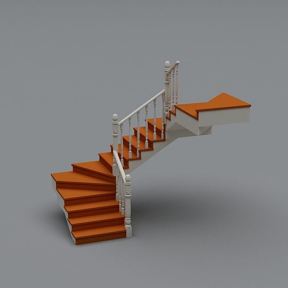 Elegant Modern Staircase 3D model