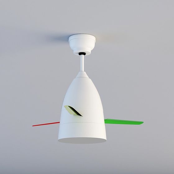 Futuristic Low-Poly Ceiling Fan 3D model