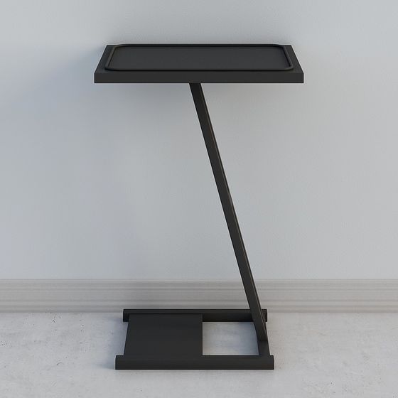 Elegant Z-Shaped Side Table 3D model