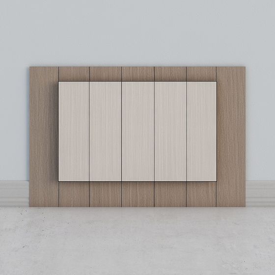 Wooden Partition Wall 3D model
