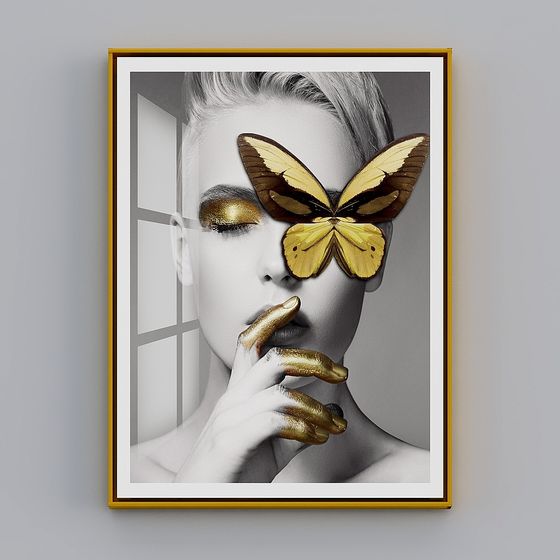 Elegant Low-Poly Butterfly Art 3D model
