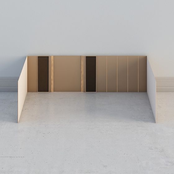 Minimalist Room Divider 3D model for Contemporary Spaces