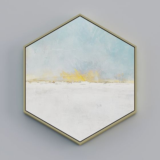 Hexagonal Frame 3D Model for Tranquil Spaces