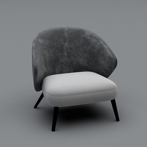 Streamlined Sofa 3D model for Modern Spaces
