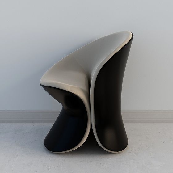 Sleek Streamline Chair 3D model
