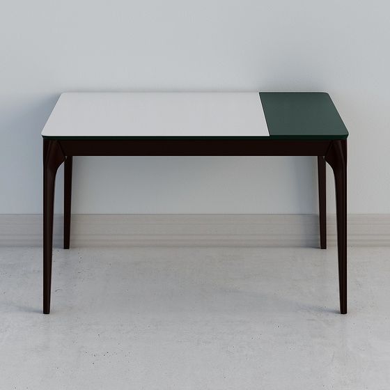 Earth Color Dining Table 3D Model – Free Resource