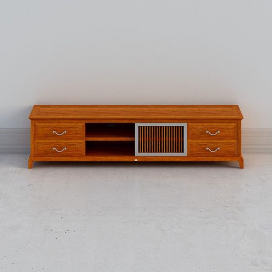 Modern Low-Poly TV Stand 3D model