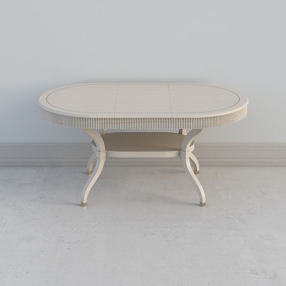 Elegant Round Table 3D Model – Low Poly Wood Design