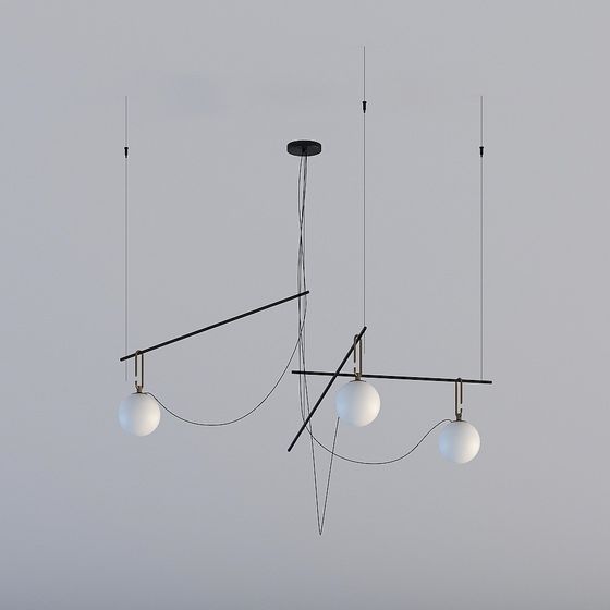 Modern Low-Polygon 3D Lighting Fixture Model