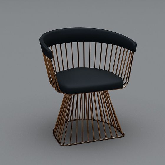 Stylish Low-Polygon Chair 3D model for Modern Spaces