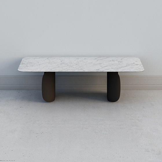 Sophisticated Black Dining Table 3D Model – Free Resource