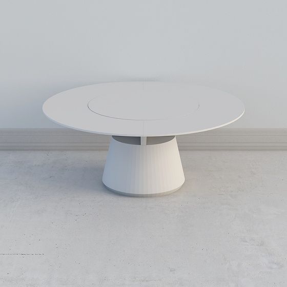 Sleek Low-Polygon Round Table 3D Model – Modern Minimalist
