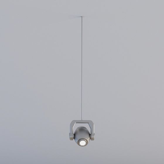 Sleek Low-Poly Spotlight Pendant Light 3D model