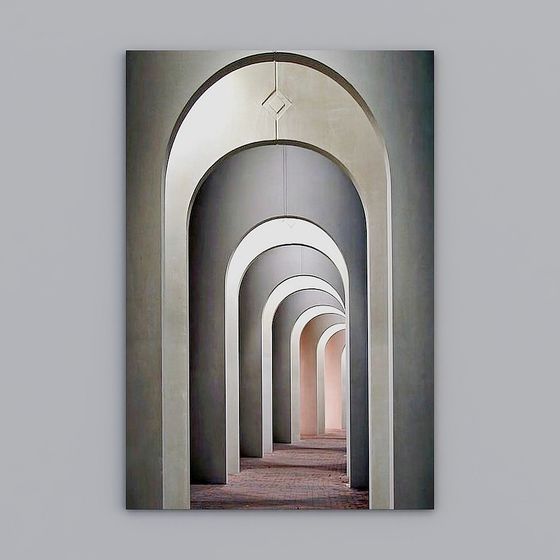 Modern Archway Corridor 3D model