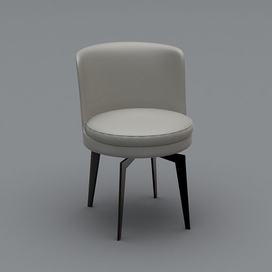 Gray Dining Chair Without Arms 3D Model for Sleek Dining Spaces