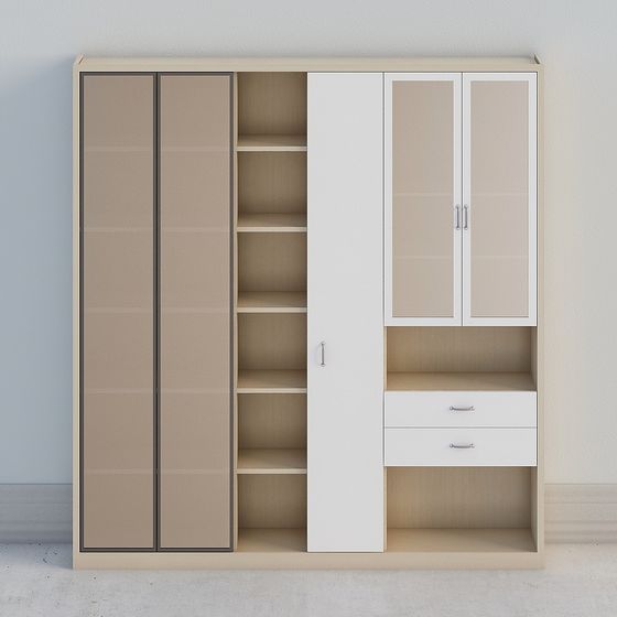 City Bookshelf 3D model - Modern Aesthetic