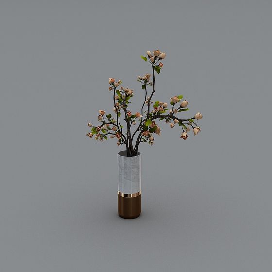 Spring Flower Vase 3D model
